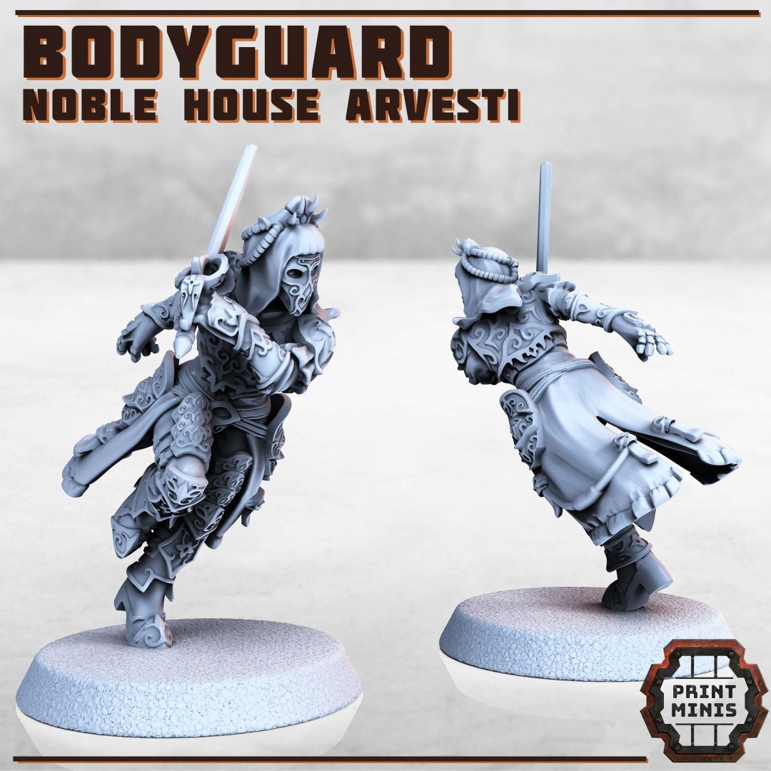 Bodyguard Noble– 28mm – RPG – Scifi-cyberpunk – Dieselpunk - PM Minis ...