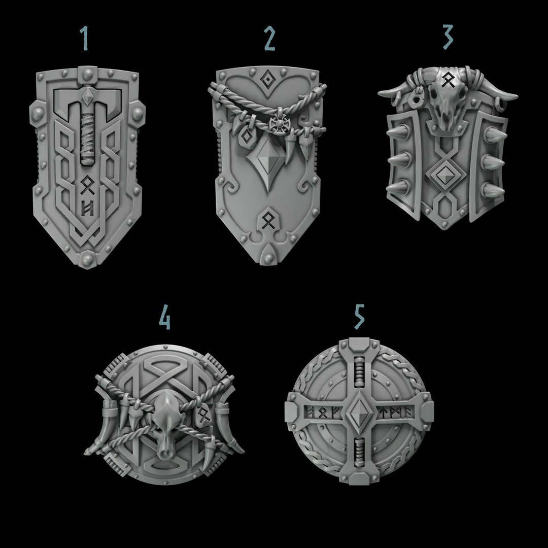 Sci-fi Futuristic Viking's Shields | Choose Your Style | 3d Printed ...