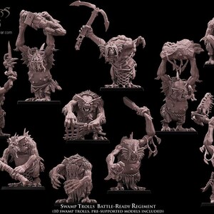 Swamp Trolls Battle-ready Regiment- Avatars of War -fantasy-3d Printed ...
