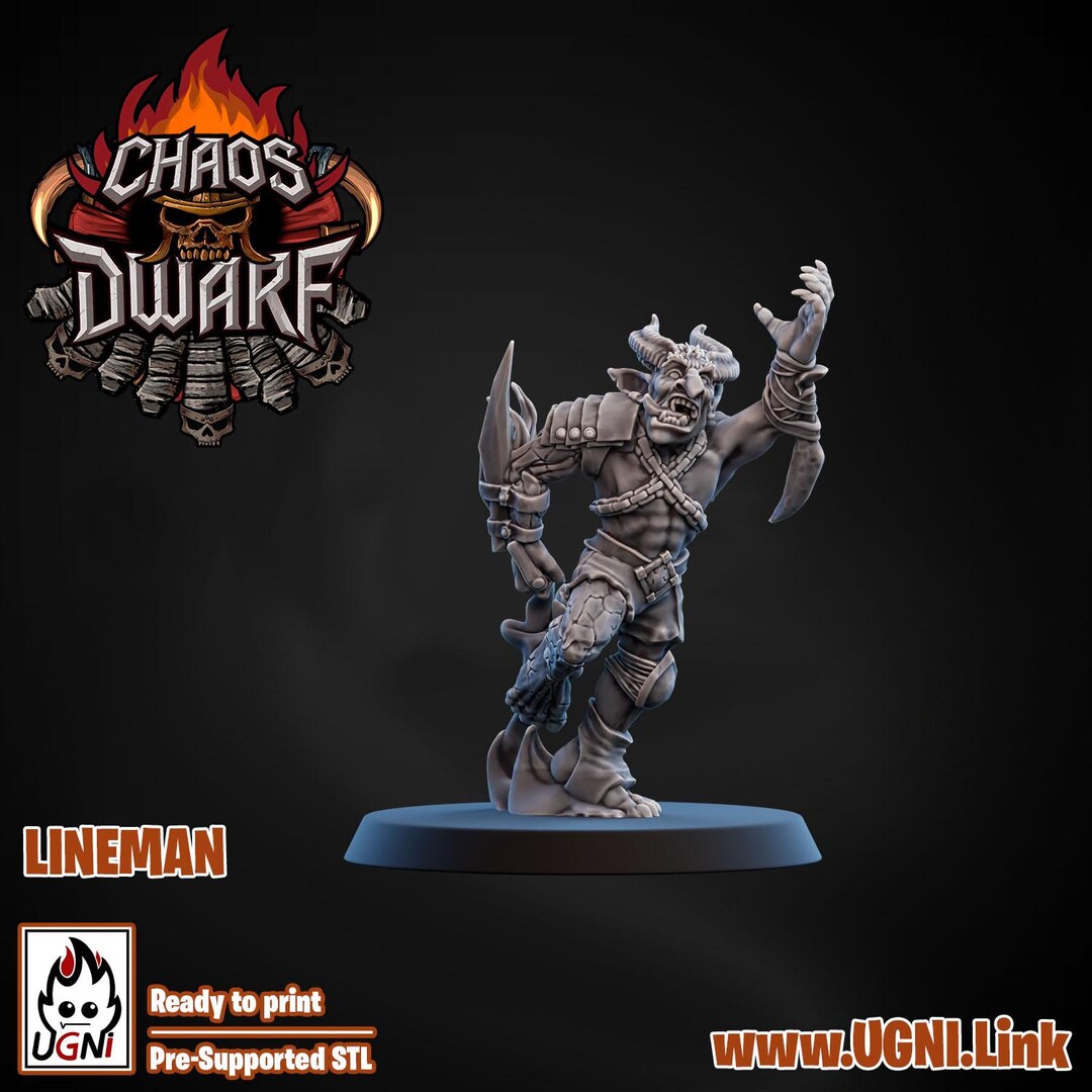 Lineman Different Versions magma Evil Dwarf Team fantasy Football ...