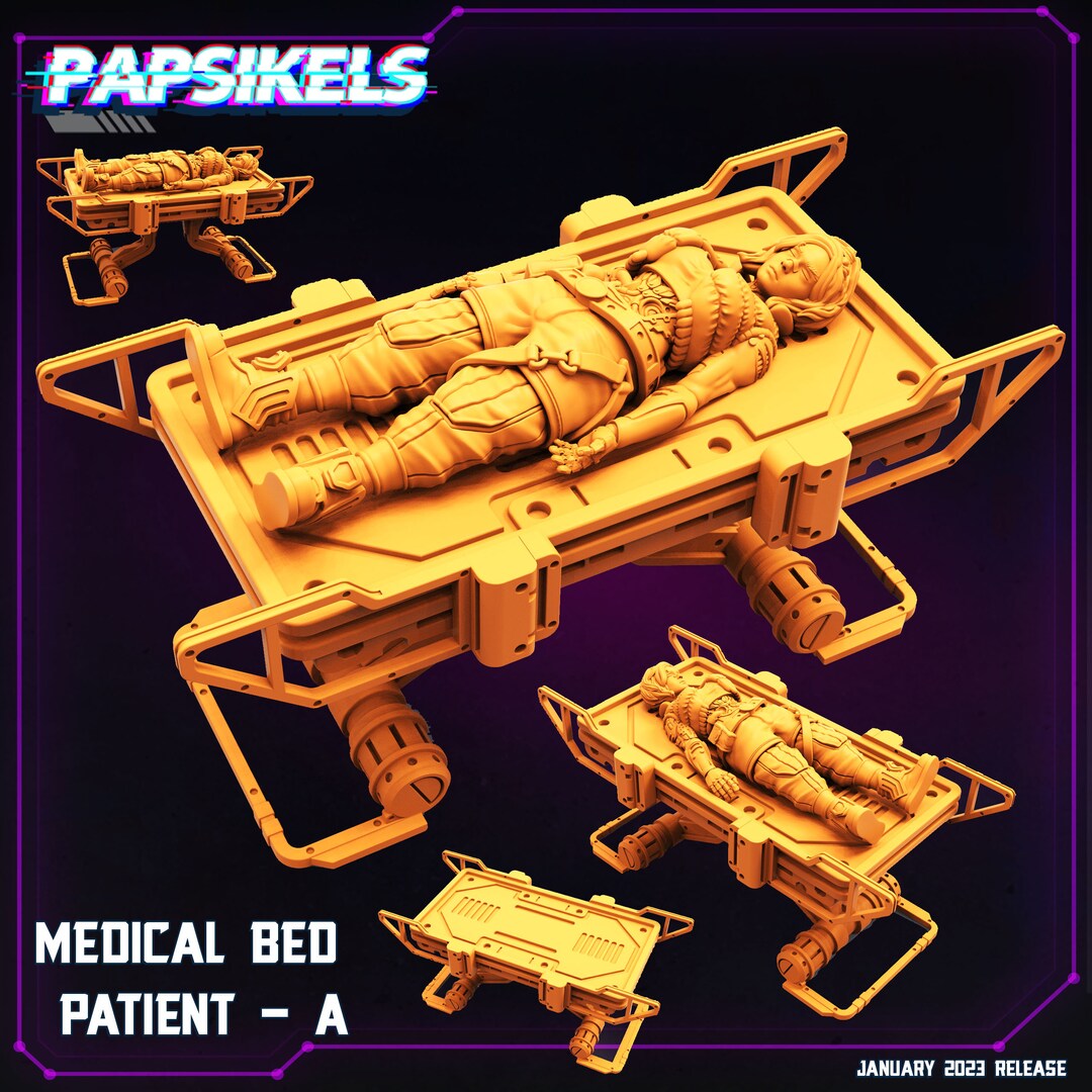 Medical Bed Patient cyberpunk Scifi 32mm RPG - Etsy