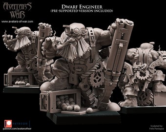 Dwarf Engineer Premium 3D Printed Fantasy Tabletop - Etsy