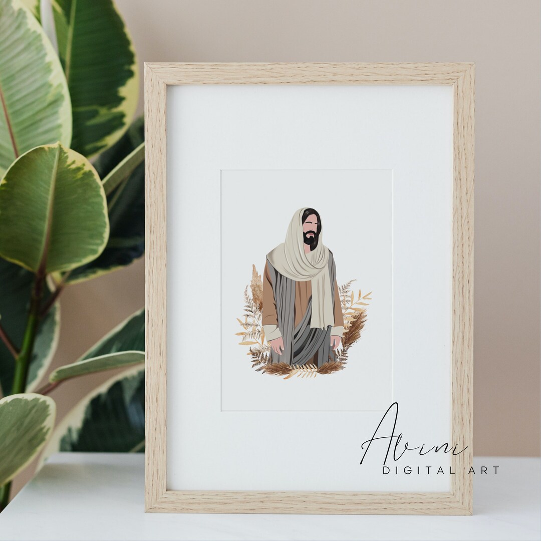 Jesus Christ Minimalist Art Print, Christian Art Printable, Instant ...