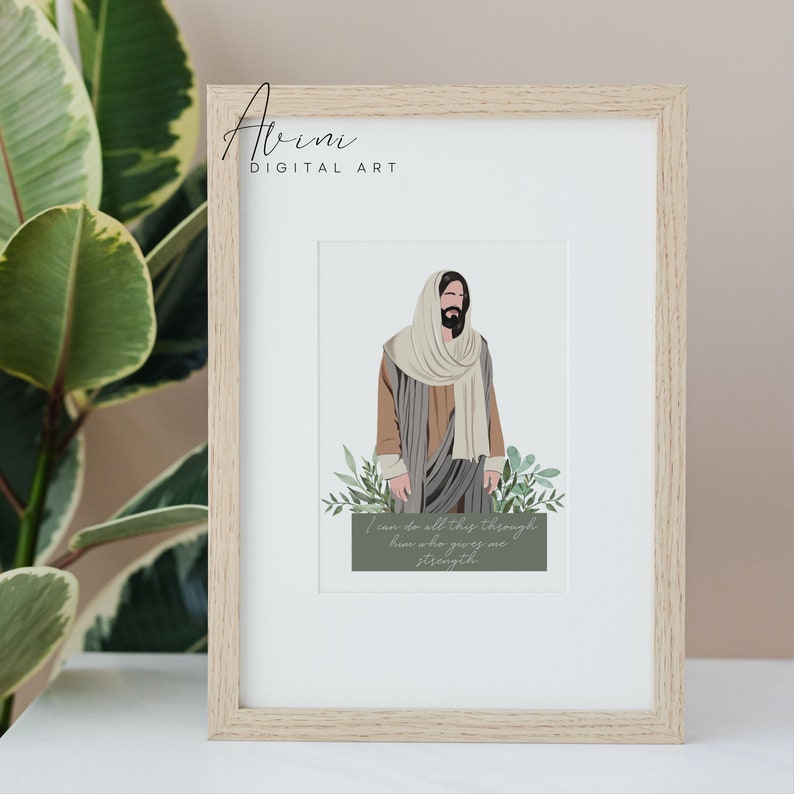 Jesus Christ Minimalist Art Print, Christian Art Printable, Instant ...