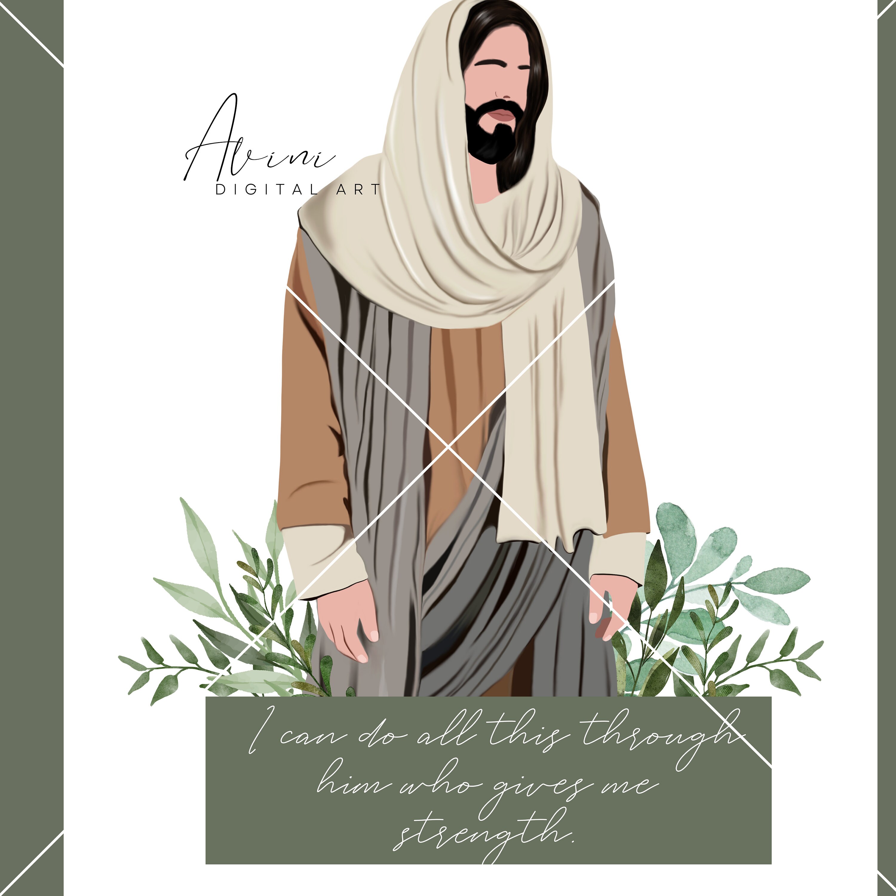 Jesus Christ Minimalist Art Print, Christian Art Printable, Instant ...