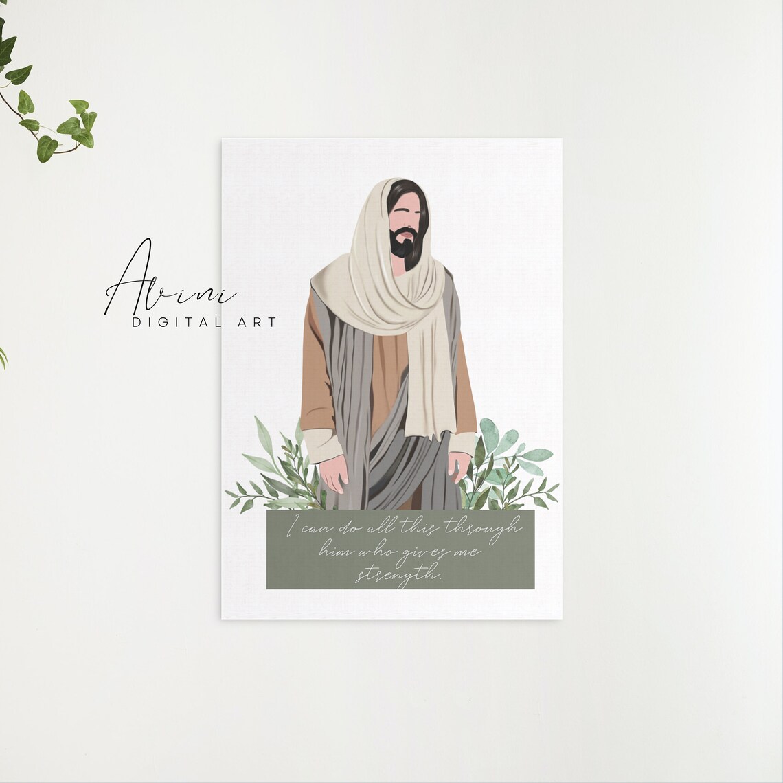 Jesus Christ Minimalist Art Print, Christian Art Printable, Instant ...