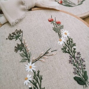 Embroidery Pattern PDF Embroidery Design 26 Letterfloral - Etsy