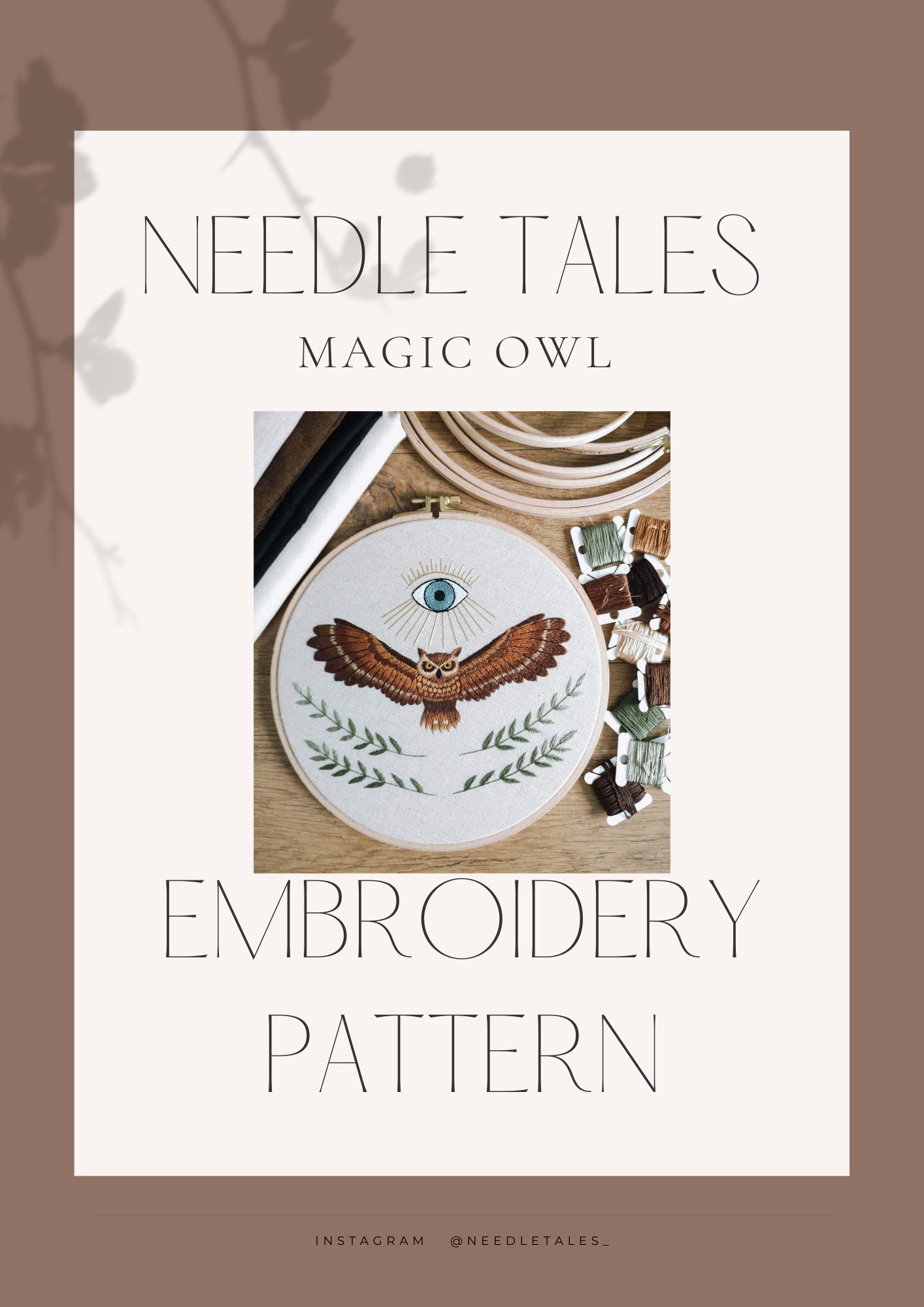 Embroidery Pattern PDF, Magic Owl Embroidery Pattern, Spiritual ...