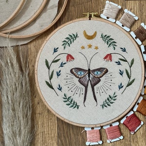 Embroidery Pattern PDF, Magic Moth Embroidery Pattern, Spiritual ...