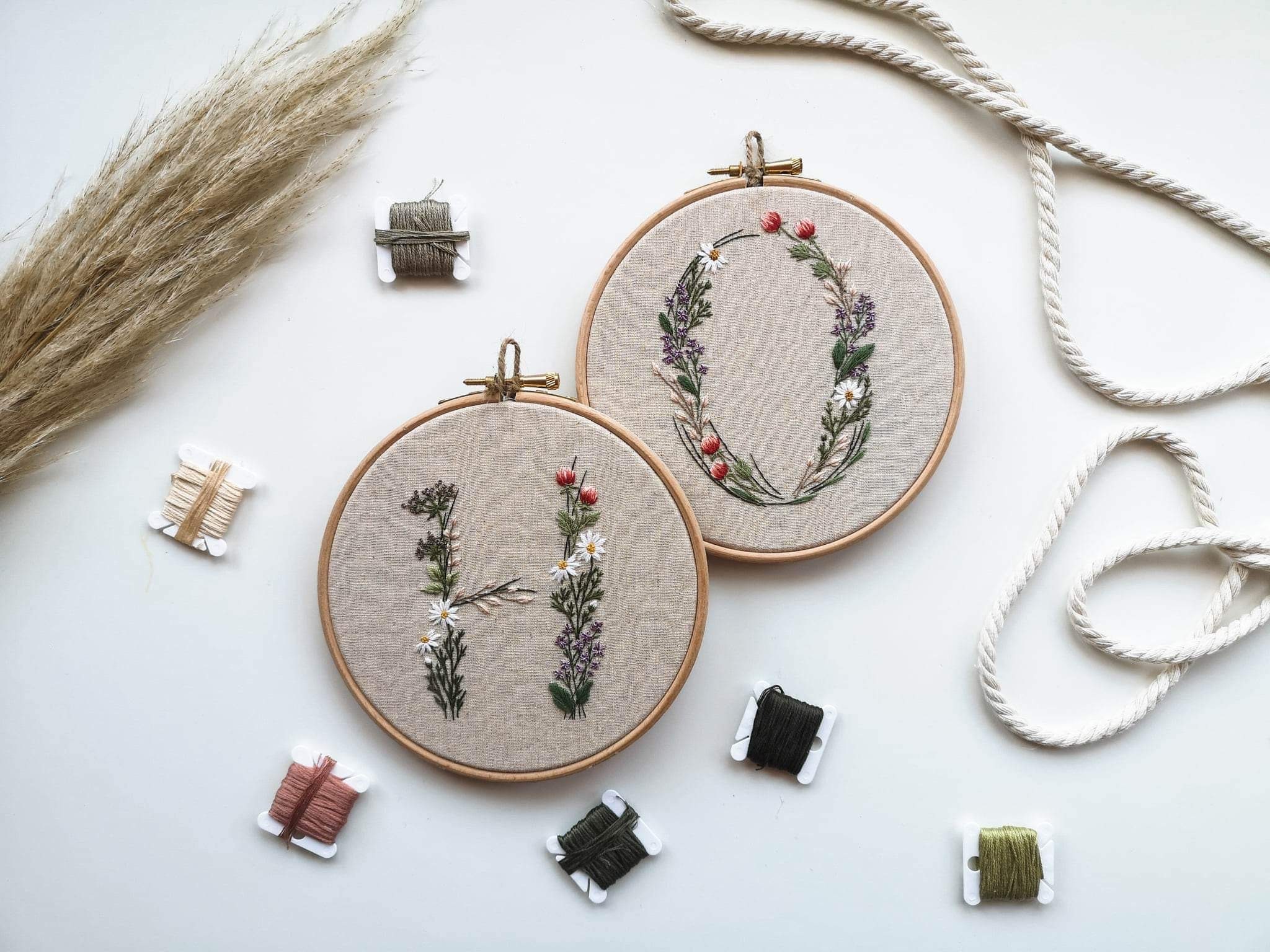 Embroidery Pattern PDF Embroidery Design 26 Letterfloral - Etsy