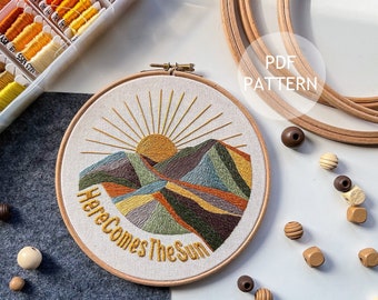 Peace and Love Embroidery Pattern Floral Embroidery PDF - Etsy