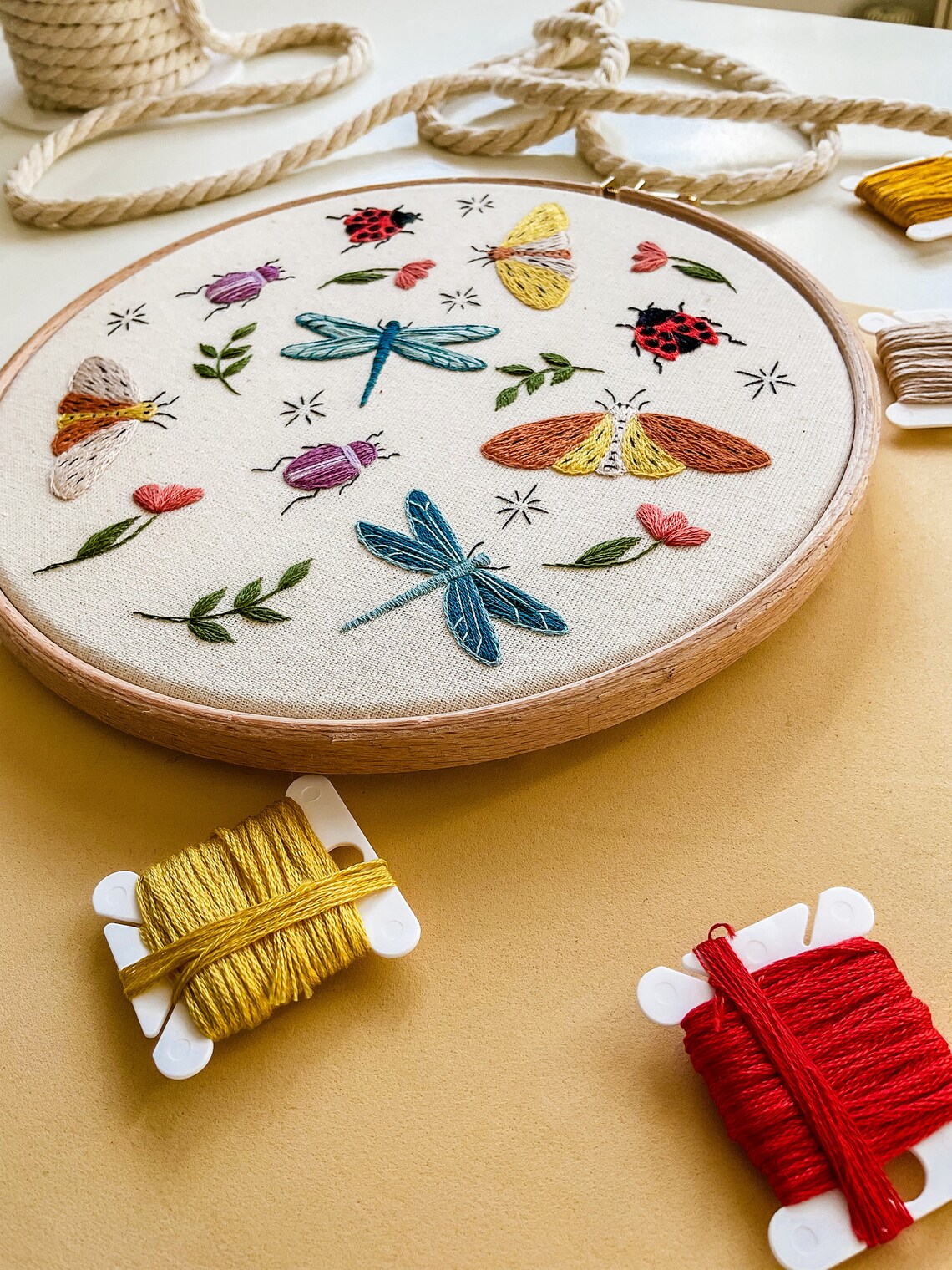 Insects Embroidery Pattern, PDF Pattern With Instruction, Beginner DIY ...