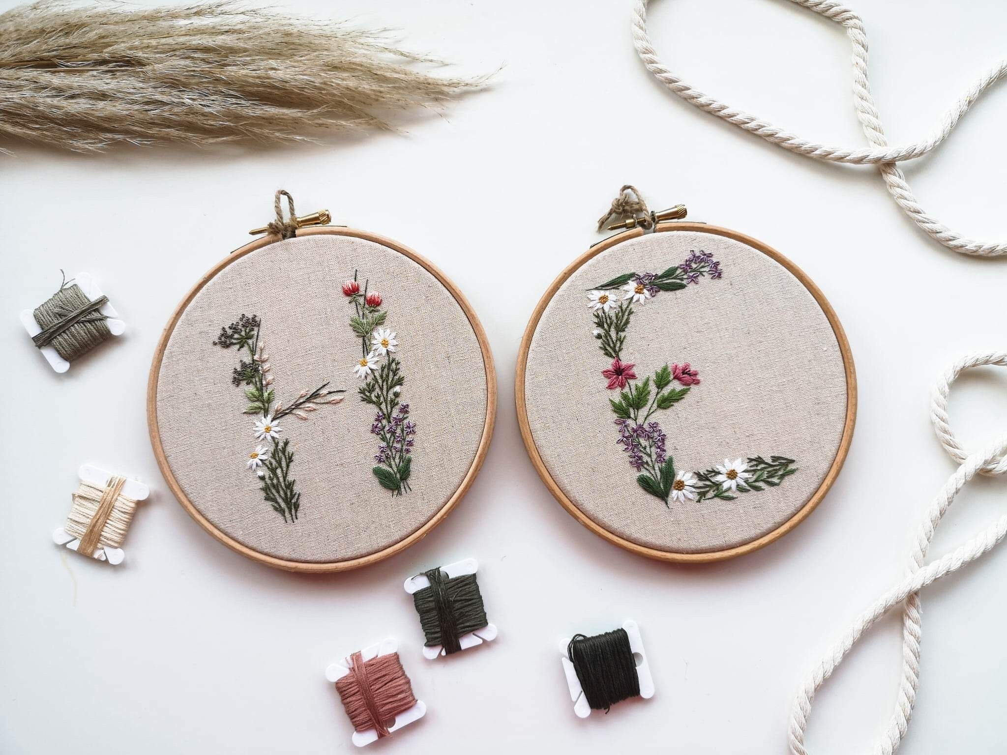 Embroidery Pattern PDF Embroidery Design 26 Letterfloral - Etsy