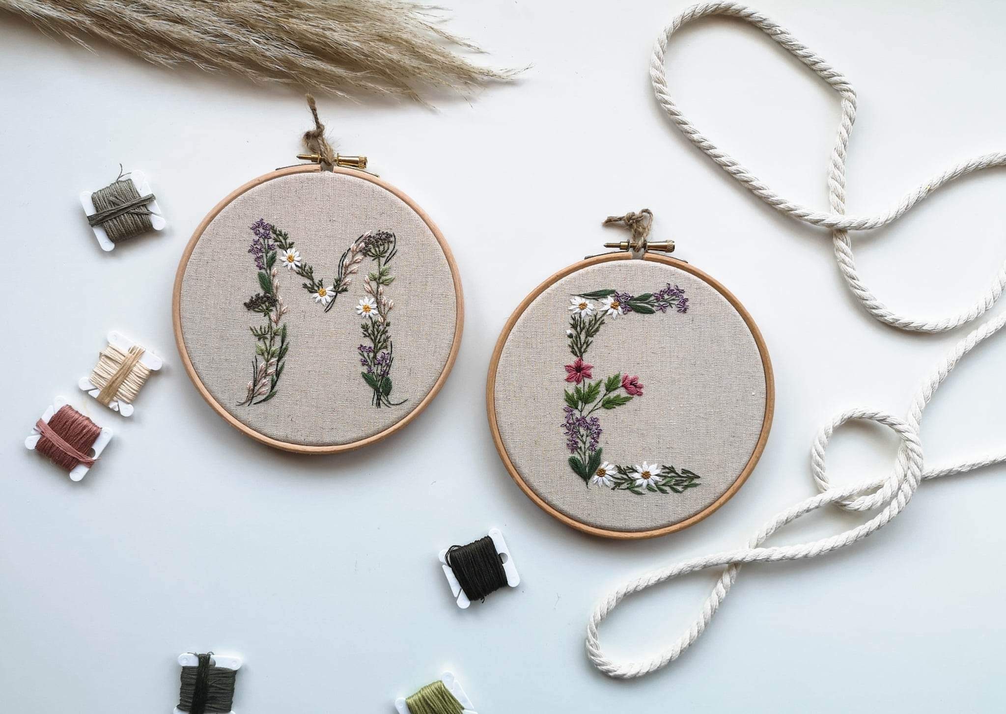 Embroidery Pattern PDF Embroidery Design 26 Letterfloral - Etsy