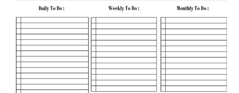Workday Planner With Daily, Weekly and Monthly Tasks VERSION C - Etsy