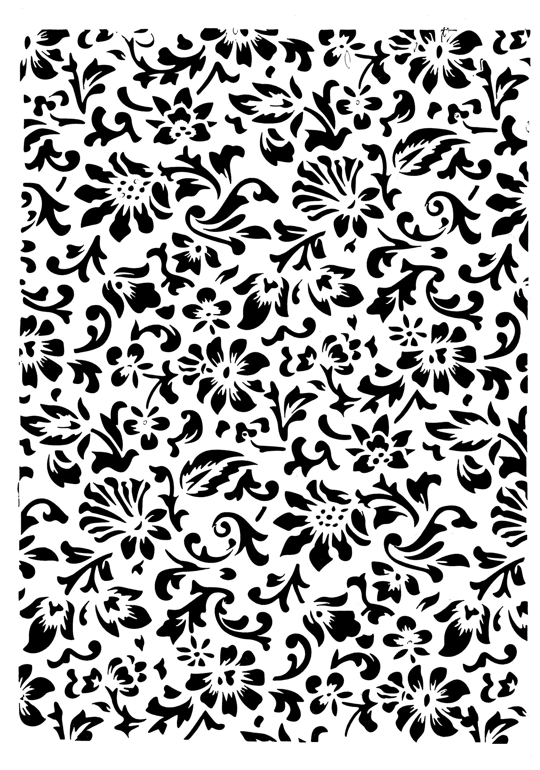Stencil Flower Pattern Full Surface for Wall Tattoo and - Etsy