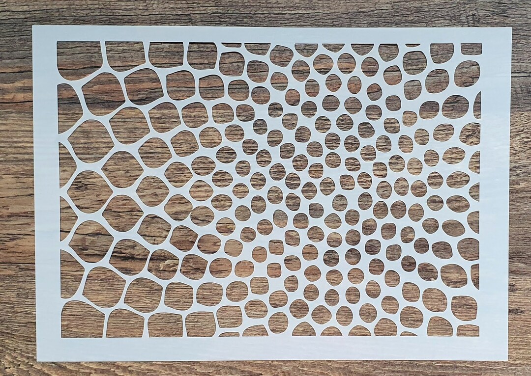 Stencil With Graphic Pattern Full-surface for Vintage Look Stencil ...
