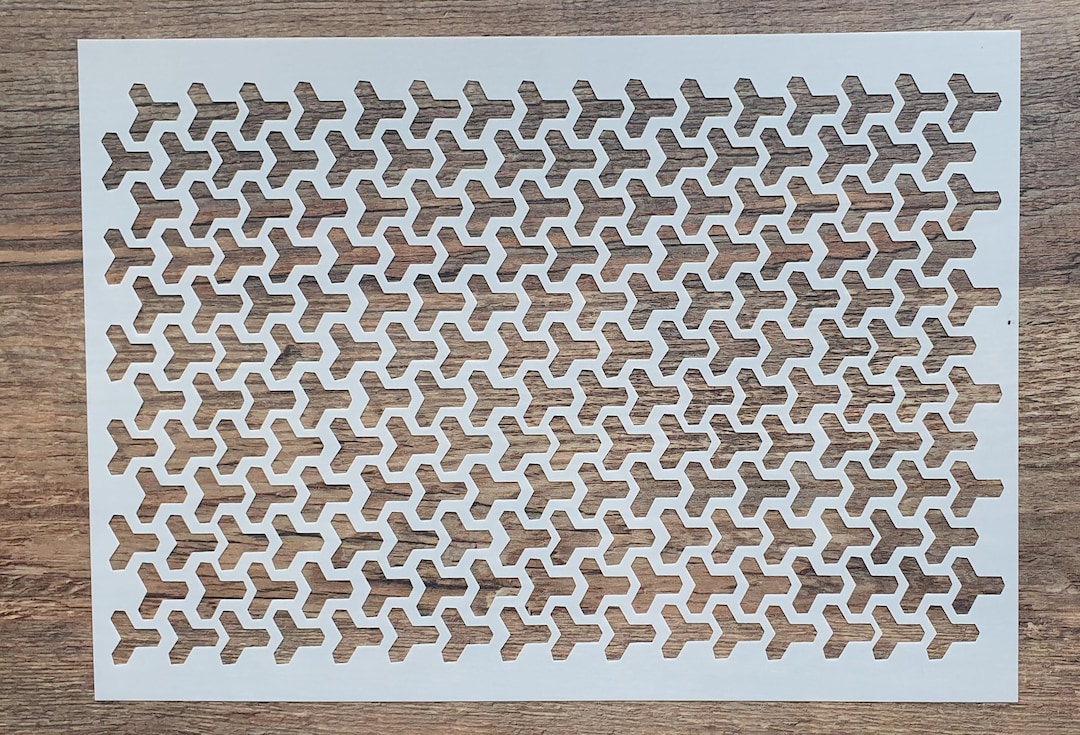 Stencil With Full-surface Graphic Pattern for Vintage Look Stencil ...