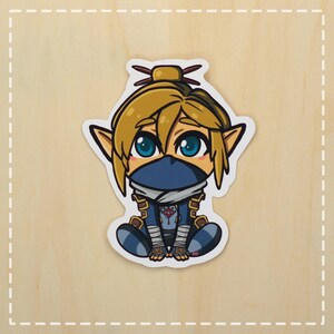 Link Outfits Cute Stickers Set of 5 Legend of Zelda BOTW - Etsy