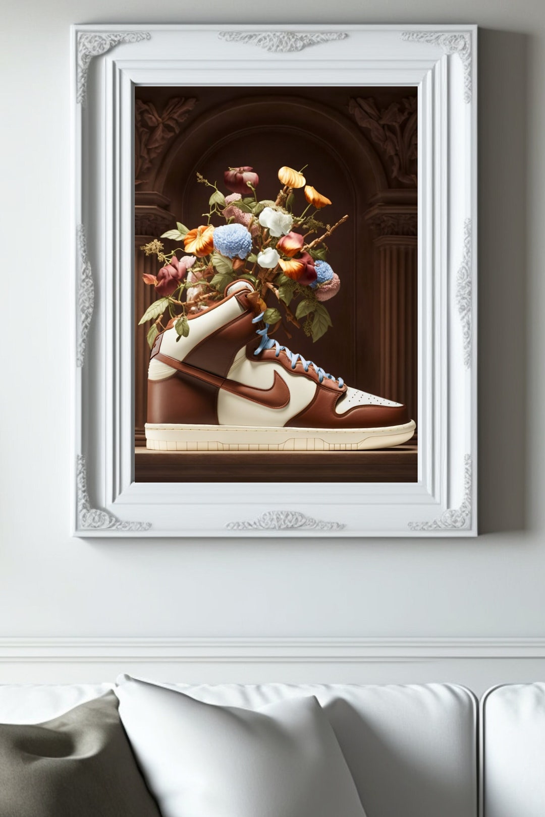 Nike Dunk High Pecan,sneaker Printable Poster, Flower Wallart, Air ...