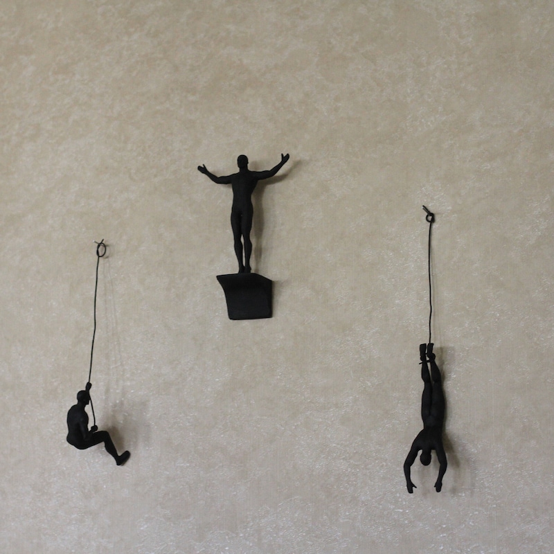 Climbing Man Wall Sculpture - Etsy