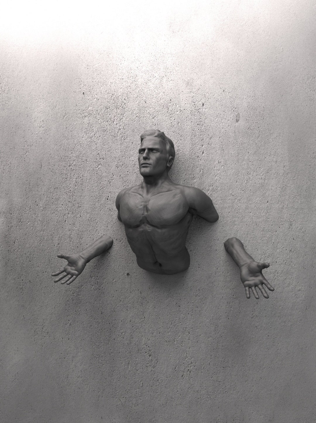 3D Wall Art Figure Sculpture modern Wall Statue 3D PRINT STL FILES ...