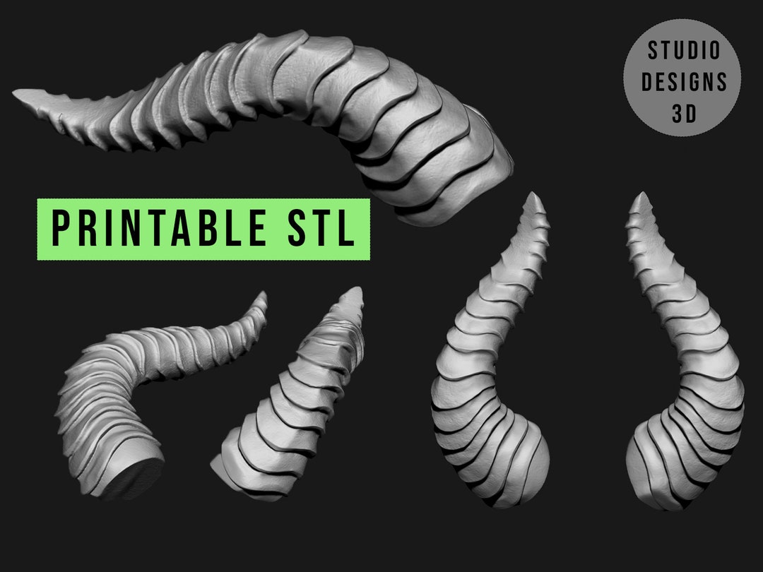 Horns Printable 3D Model STL Files / 3D Print Files / 3D Art - Etsy