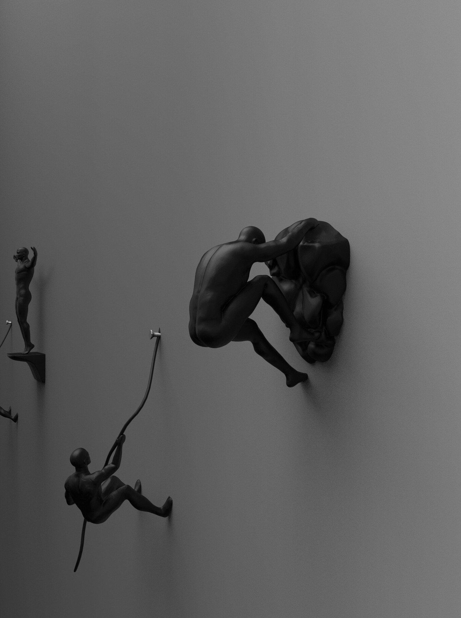 Wall-climber Men Figures 6 Different Modern Art Sculpture Man Statue ...