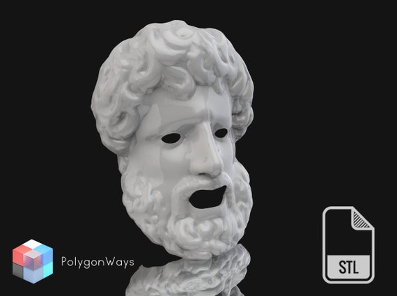 Greek Mask 3D Printer File / 3D Printable STL File / Ancient - Etsy