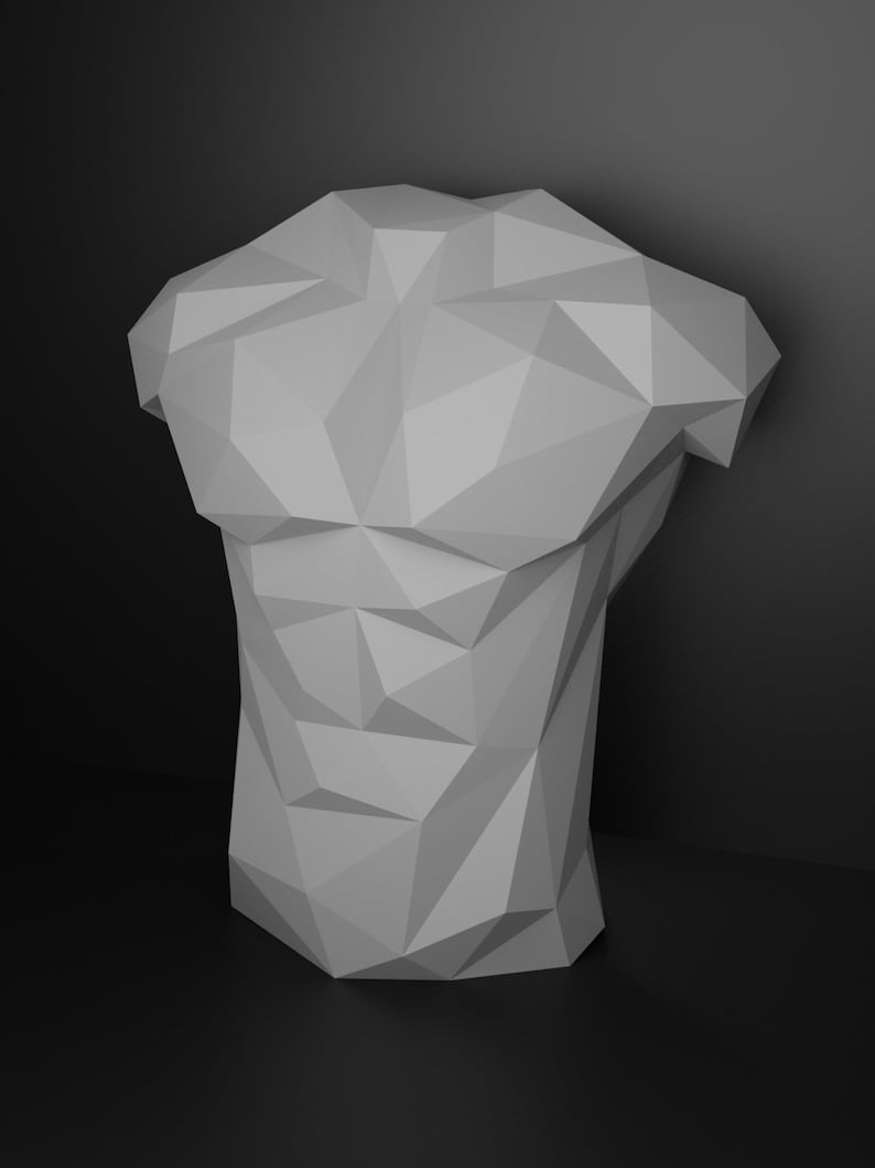 Male and Female Torso Low Poly Set of 2 3D Printable Models - Etsy