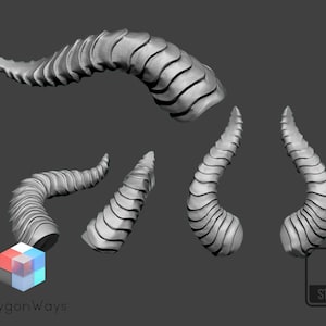 Horns Printable 3D Model STL Files / 3D Print Files / 3D Art Design ...