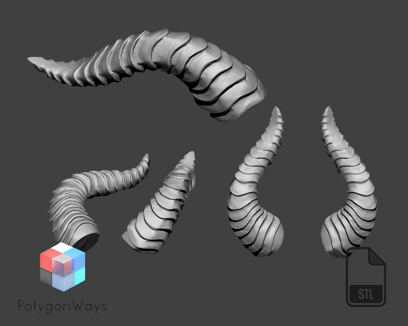 Horns Printable 3D Model STL Files / 3D Print Files / 3D Art - Etsy