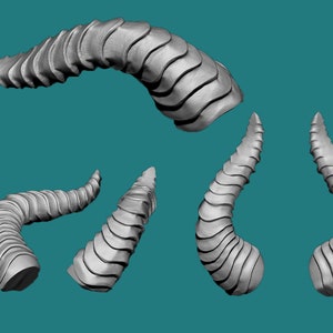 Horns Printable 3D Model STL Files / 3D Print Files / 3D Art Design ...