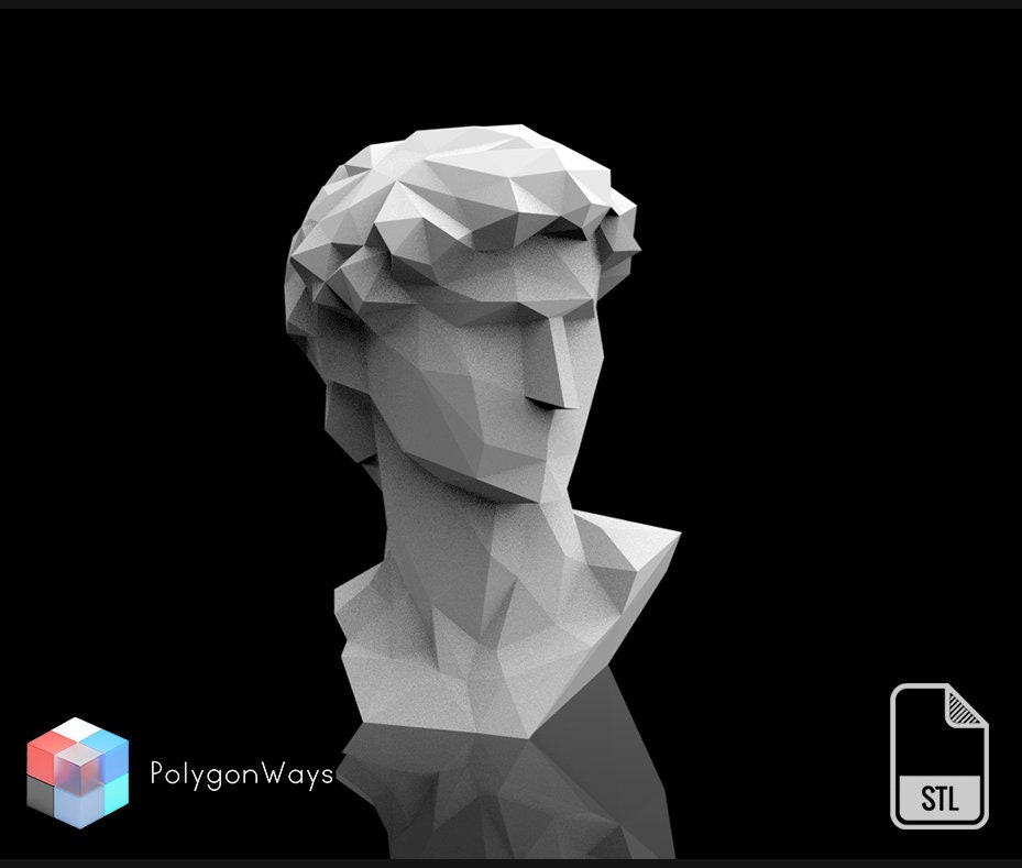 David Statue Low Poly 3D Printable STL File / 3D Printable Model ...