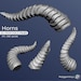 Horns Printable 3D Model STL Files / 3D Print Files / 3D Art Design ...
