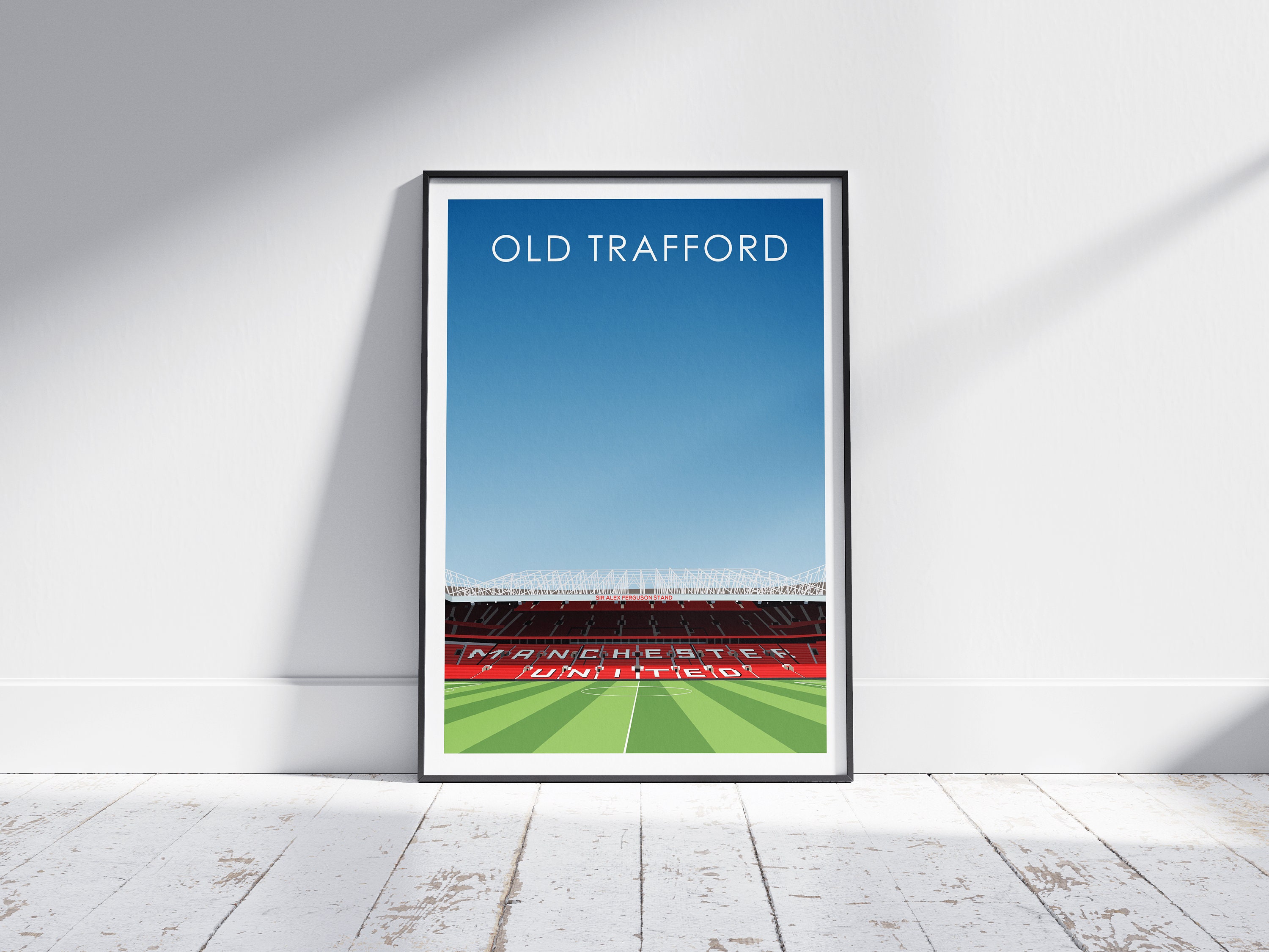 Old Trafford Wall Art // Football Lover Gifts // Old Trafford Print ...