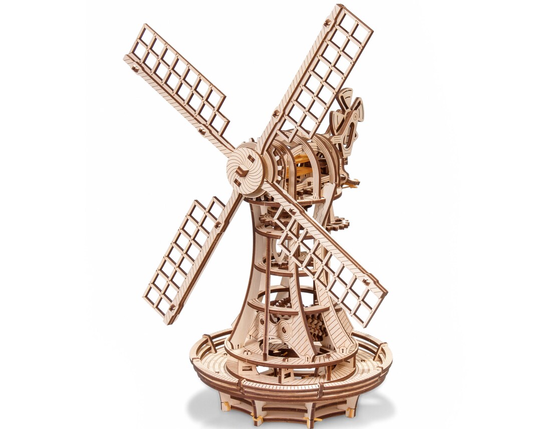 3d Wooden Model Kit Windmill Mechanical Model Adult Craft Kits 3d ...