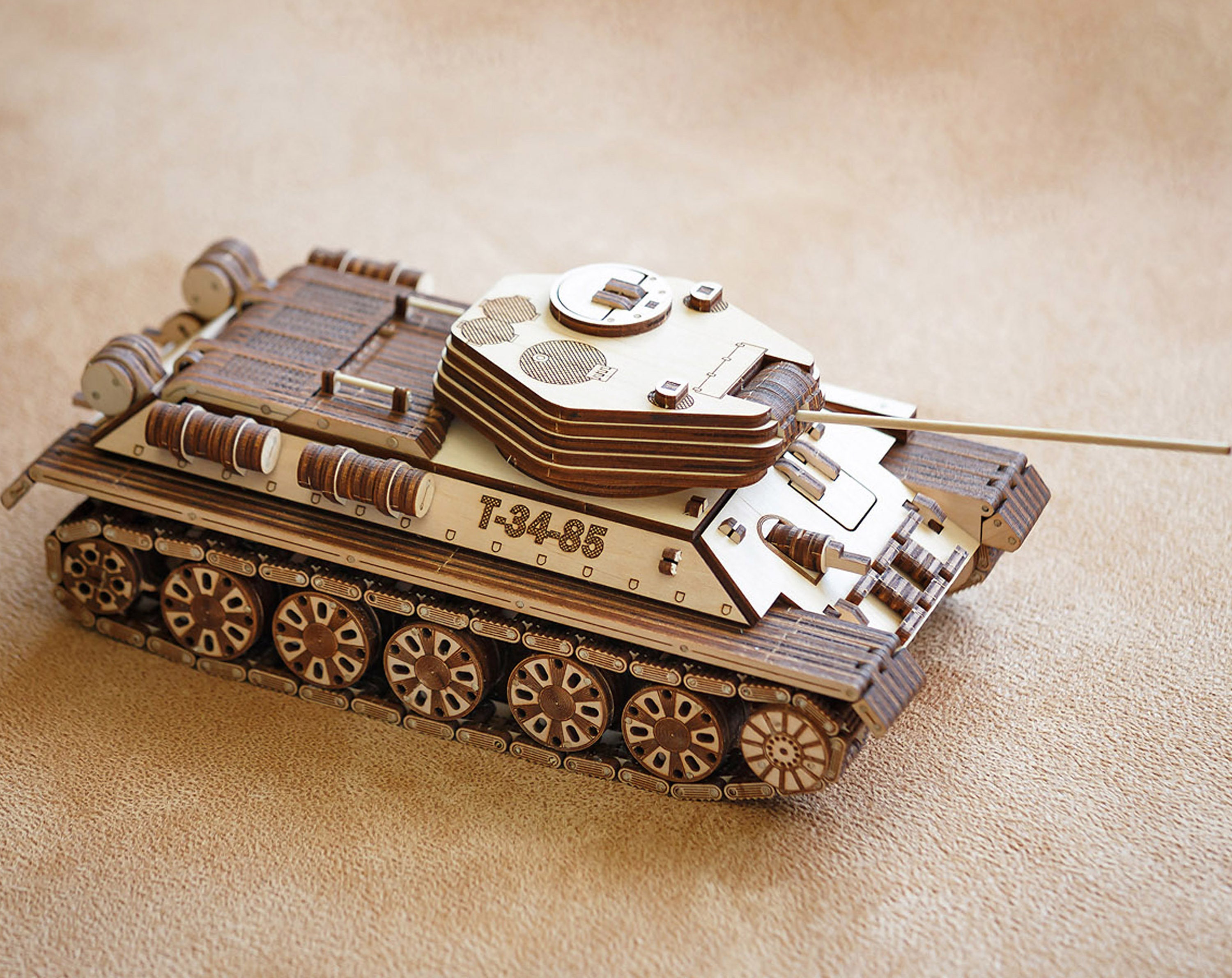 3d Wooden Mechanical Model 3d Puzzle for Adults Army Tank Adult Craft ...