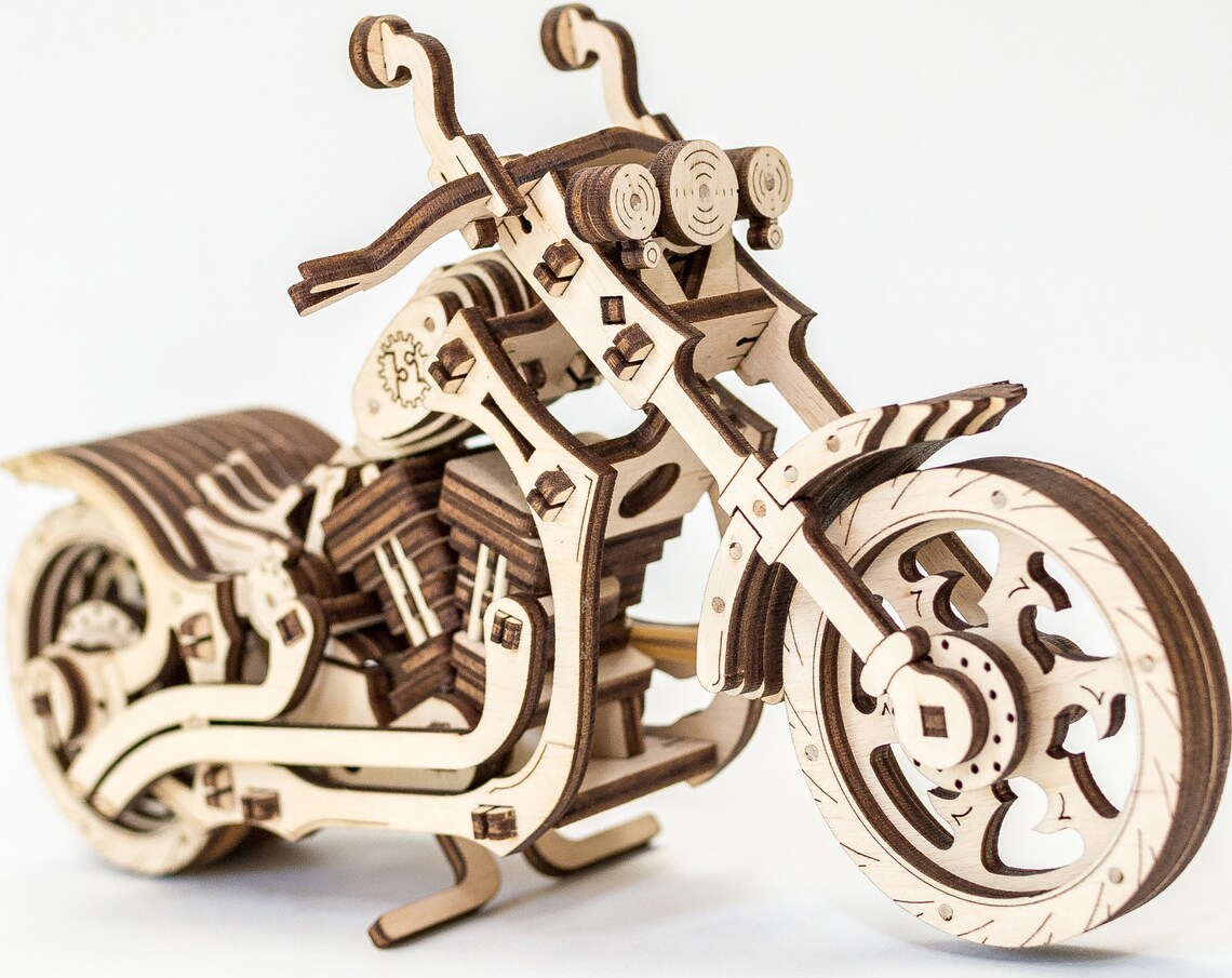 Mechanical Model Kit 3d Wooden Puzzle for Adults Motorcycle - Etsy