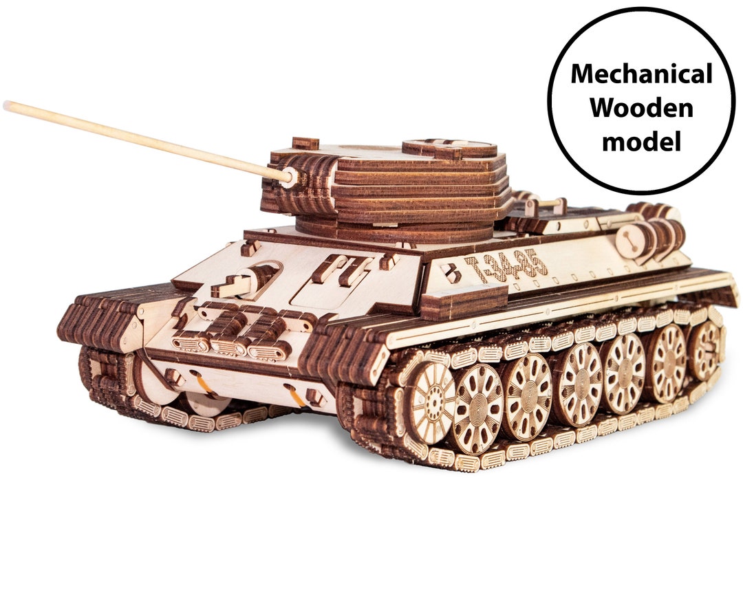 3d Wooden Mechanical Model 3d Puzzle for Adults Army Tank Adult Craft ...