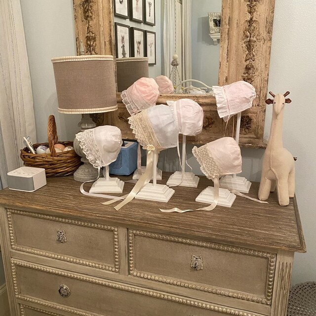 Beautiful Handmade Hat Baby Bonnet Stand Pedestal 6,9,12 3 Pieces - Etsy