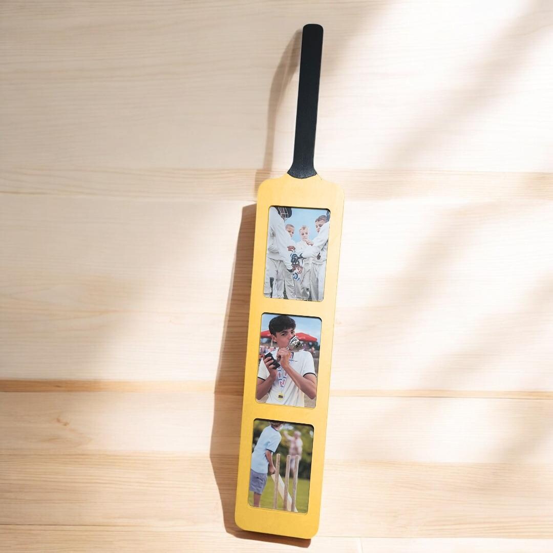 Cricket Bat Photo Frame Holds Three 6x4 Photos Wall-mounted or ...