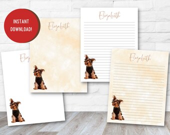 Yorkie Digital Paper - Etsy