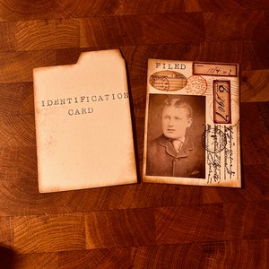 Vintage Style Identifications Cards. Vintage Style Residence Card ...