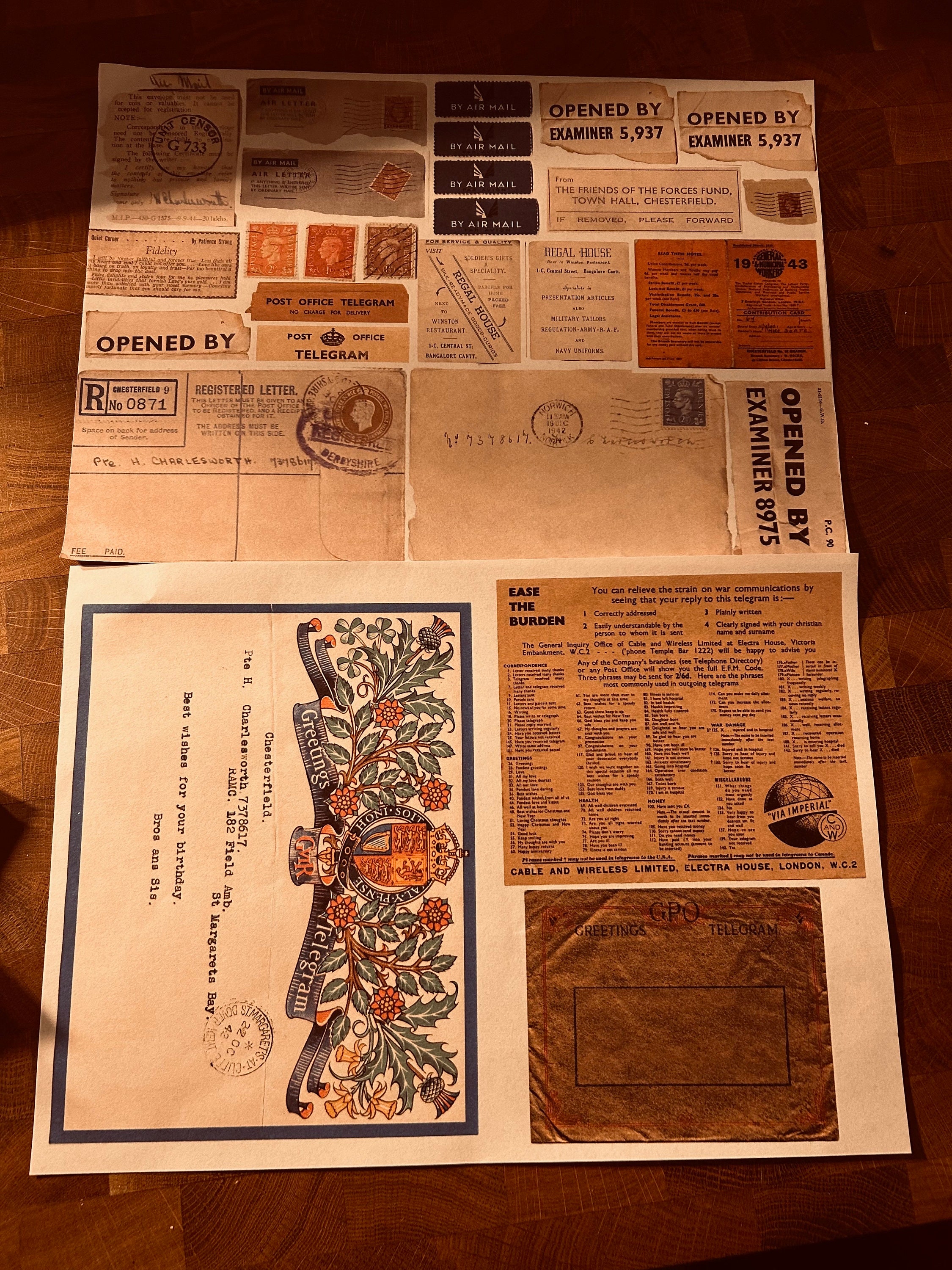 Journal Kit WW2 Ephemera, Digital Copies of Original Documents ...