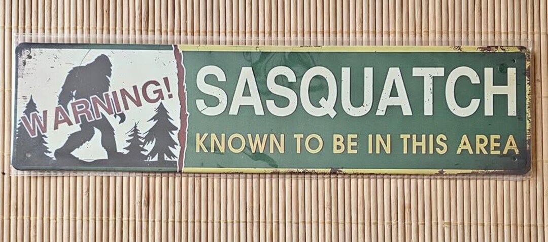 16" X 4" "sasquatch" Metal Signs Wall Decor - Etsy