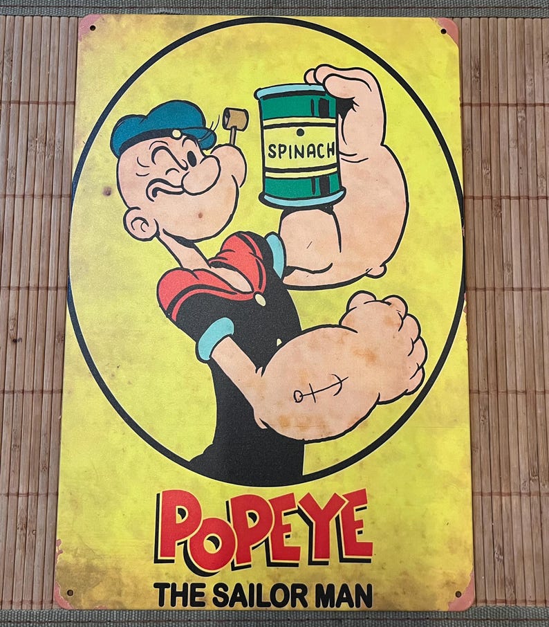 12" X 8" "popeye the Sailor" Metal Signs, Olive Oyl (several Sign ...