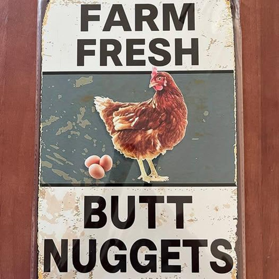 12" X 8" "farm Fresh" Chicken Metal Sign Wall Decor - Etsy