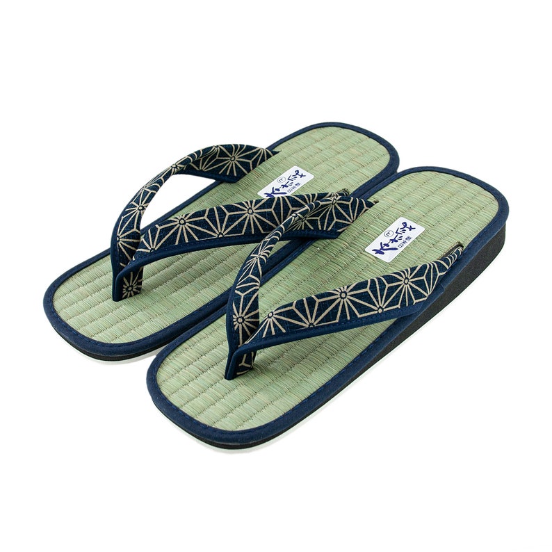 Japanese Tatami Sandals | Seigaiha Rice Straw Zori | Traditional Geta ...