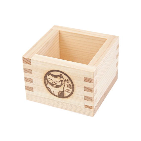 Wooden Masu Cup Box Set/ Japanese Sake Cups/ Engraved With - Etsy